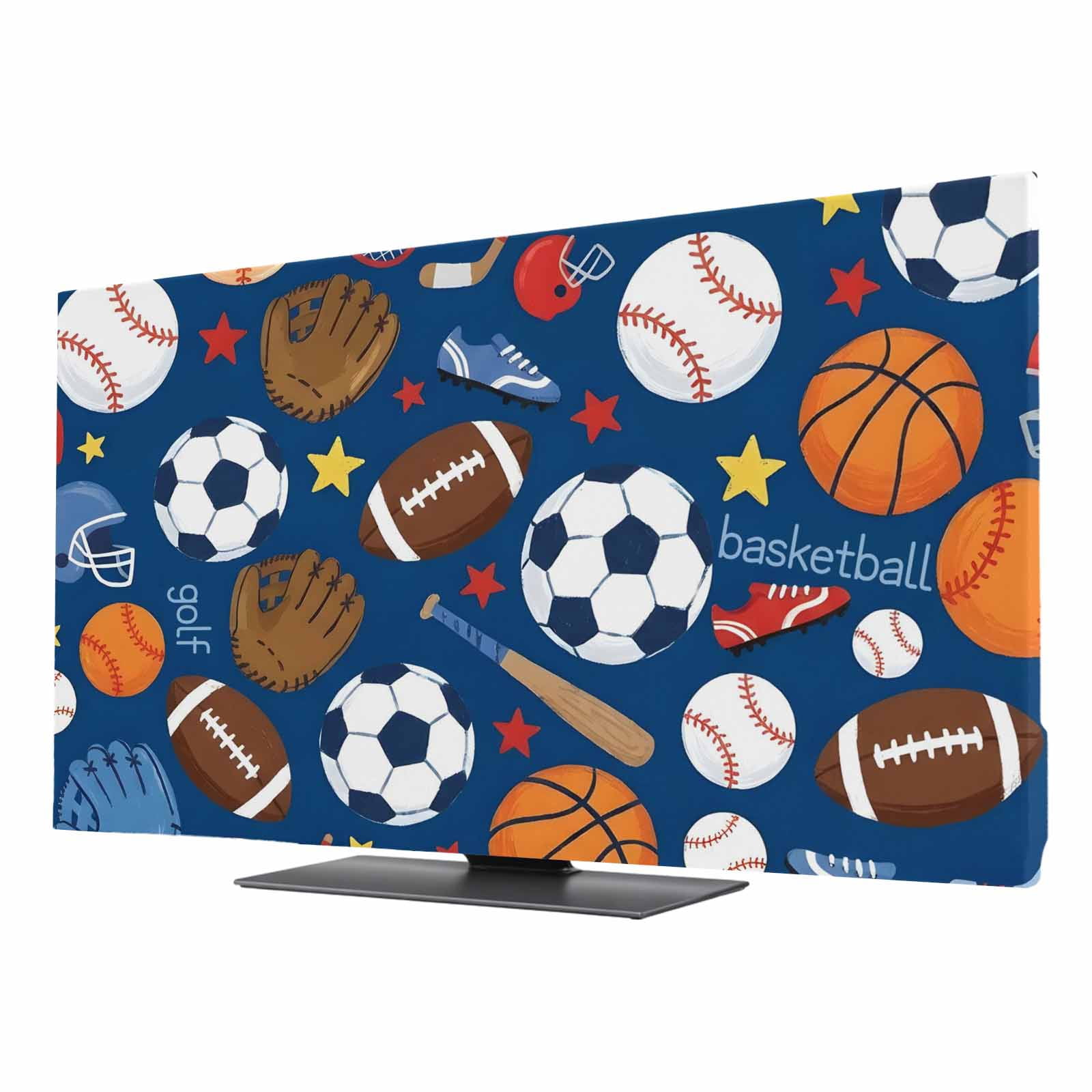 Indoor Elastic TV Cover, Ball Sports Dust Proof TV Screen Slipcover ...