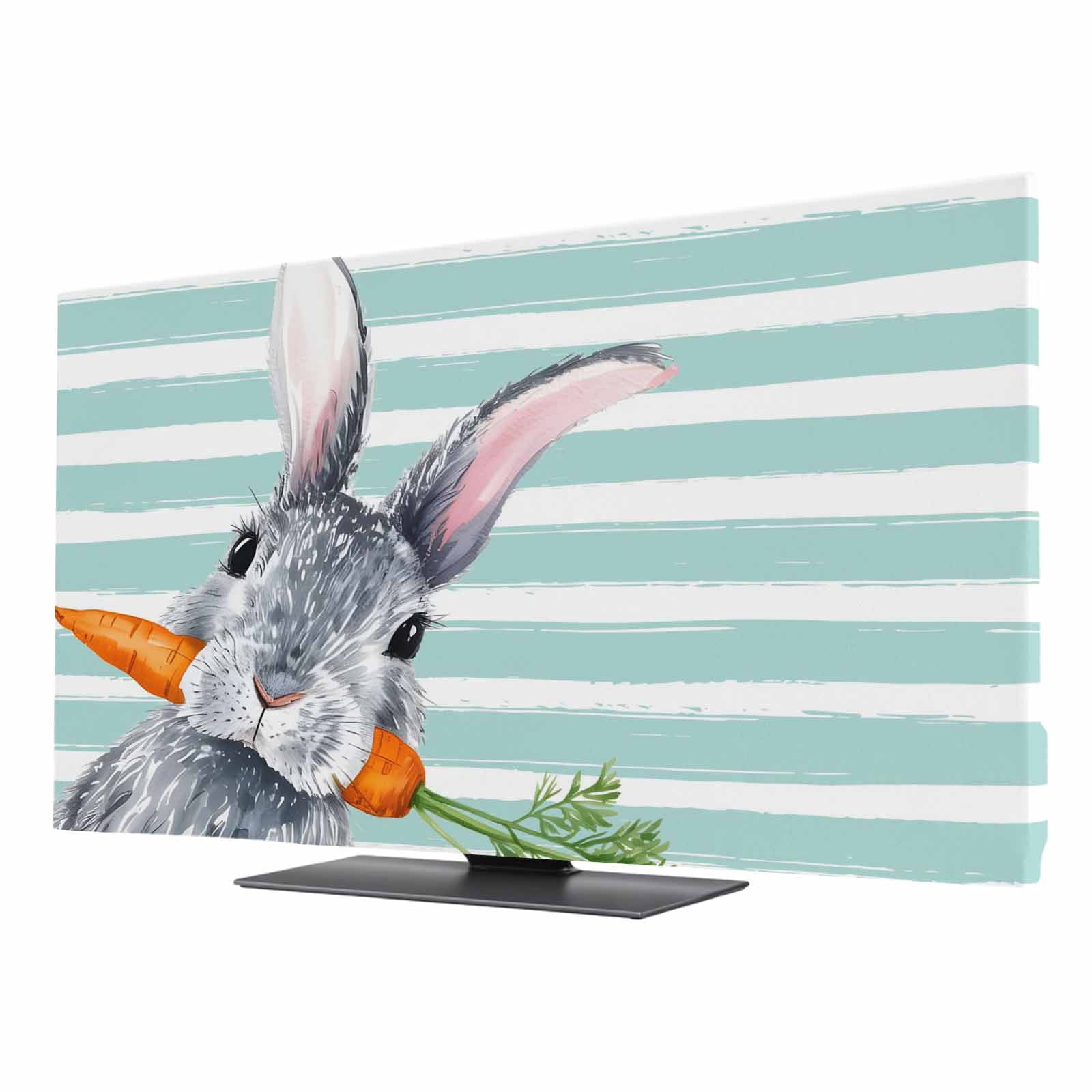 Indoor Elastic TV Cover, Easter Bunny Dust Proof TV Screen Slipcover ...