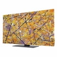 Indoor Elastic TV Cover, Purple Yellow Geometric Dust Proof TV Screen ...
