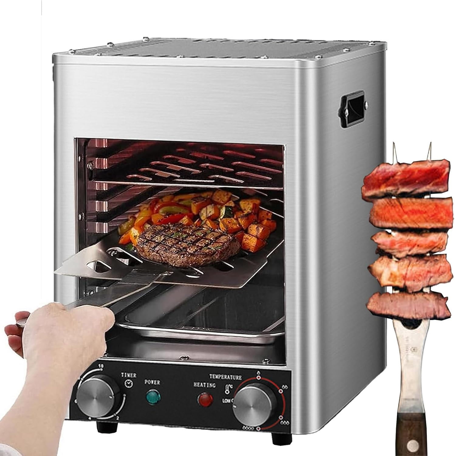 Indoor Electric Steak Broiler 1700W,Commercial Steak Grill-10min Timing ...