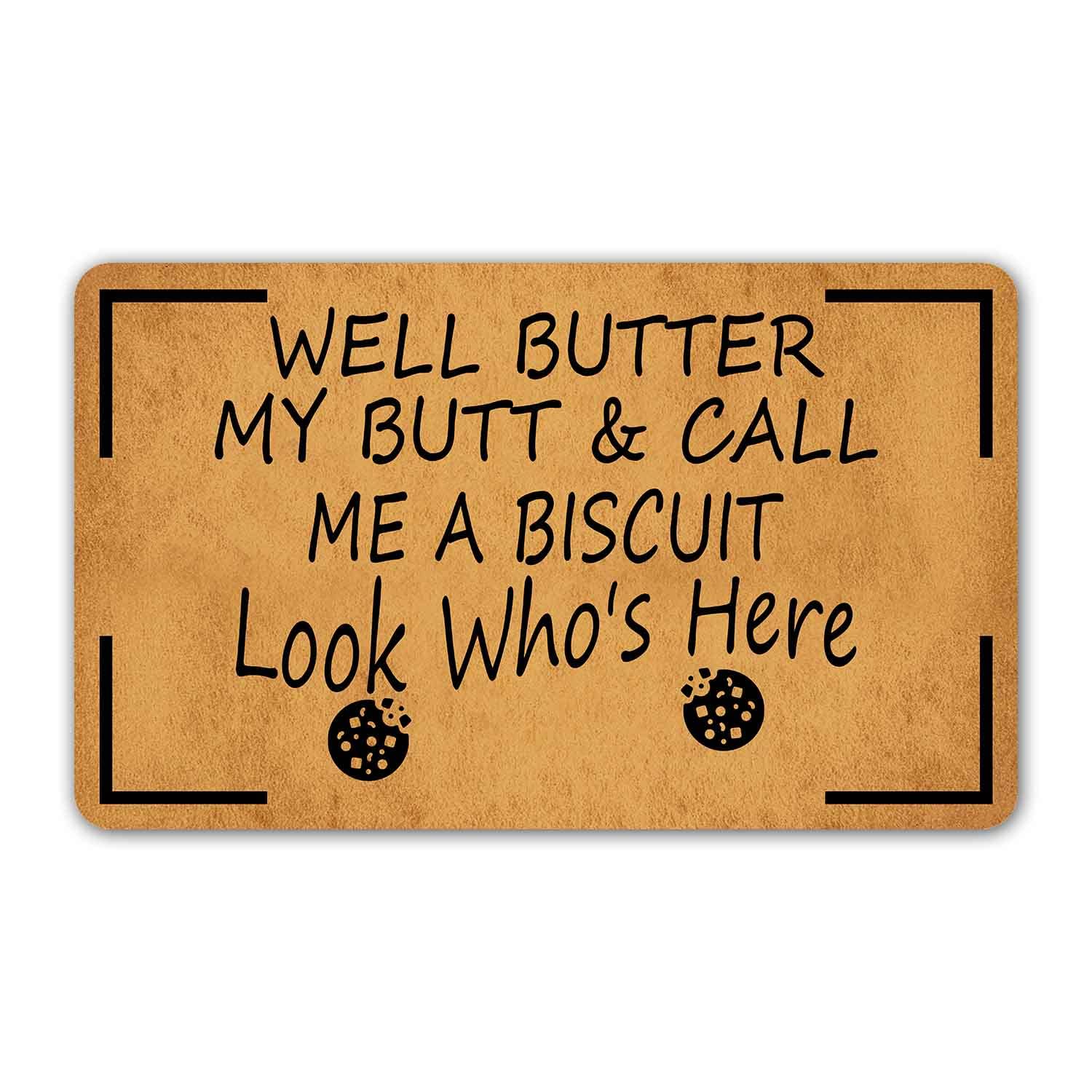 Indoor Entray Porch Welcome Mat with Rubber Back 20x32 inch Well Butter ...