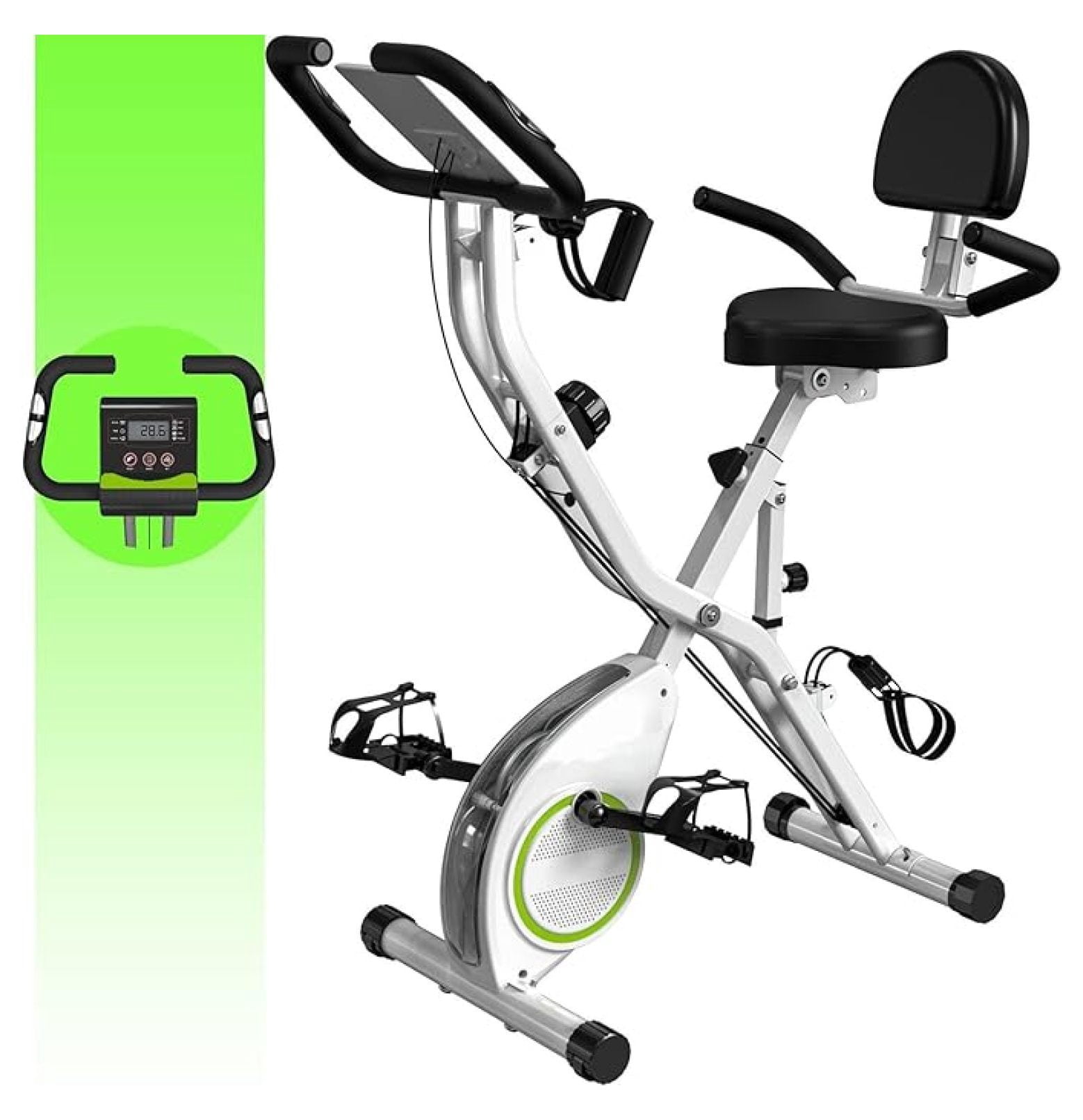 Indoor Exercise Bike, Stationary Bike for Home - Foldable 16 Resistance ...