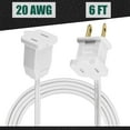 Indoor Extension Cord 2 Prong Electric Cord Extender, Wire Plug In And ...