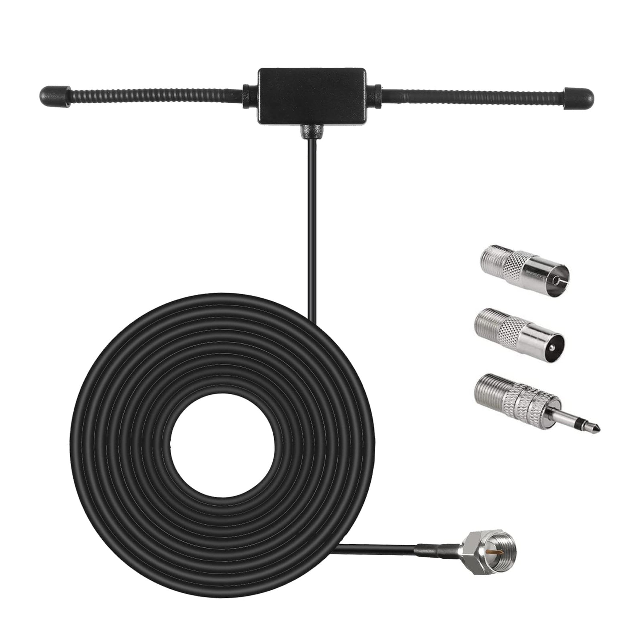Indoor FM Dipole Antenna with Adhesive Mount for Stereo Systems ...