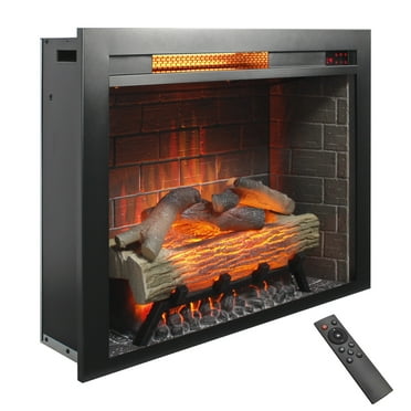 MagikFlame Electric Fireplace 28" Insert - Large Black Firebox - 30 ...