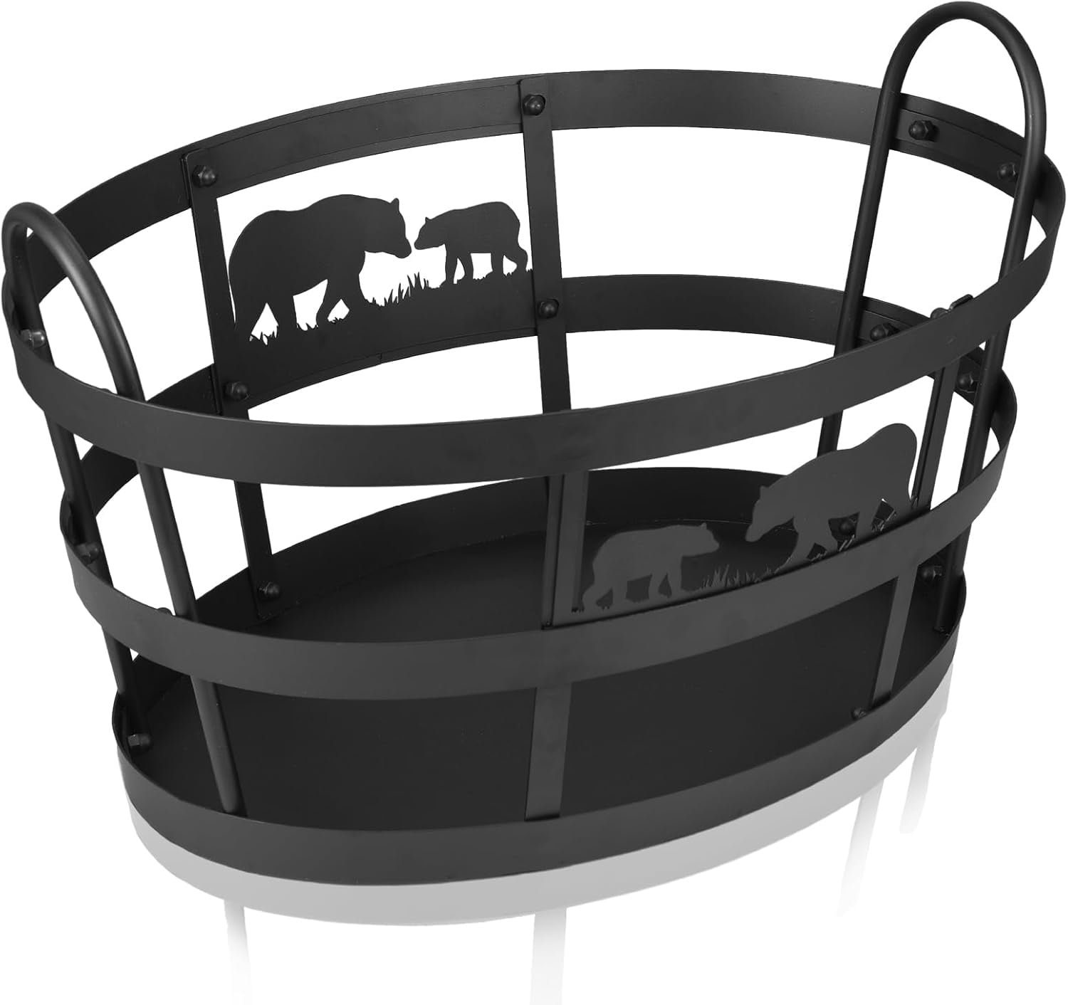 Indoor Firewood Log Basket Bin Holder Fireplace Log Holder Decorative ...