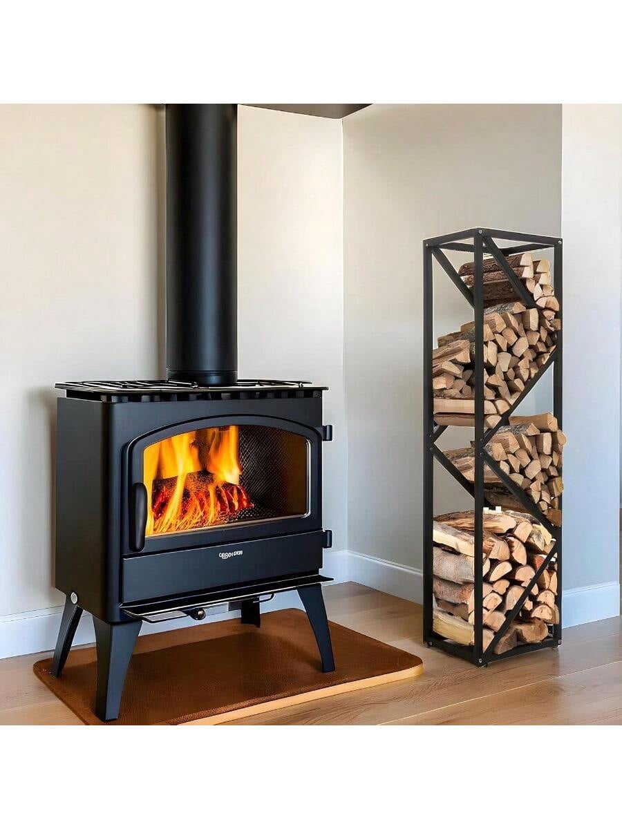 Indoor Firewood Rack - Adjustable Storage Holder For Fireplace ...