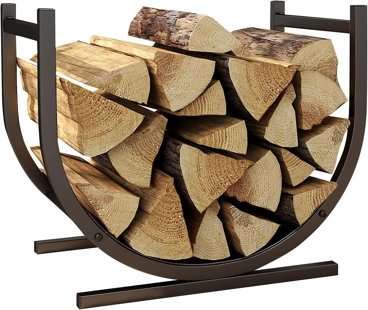 Indoor Firewood Rack Decorative Wood Holder Fireside Log Rack - Walmart.com