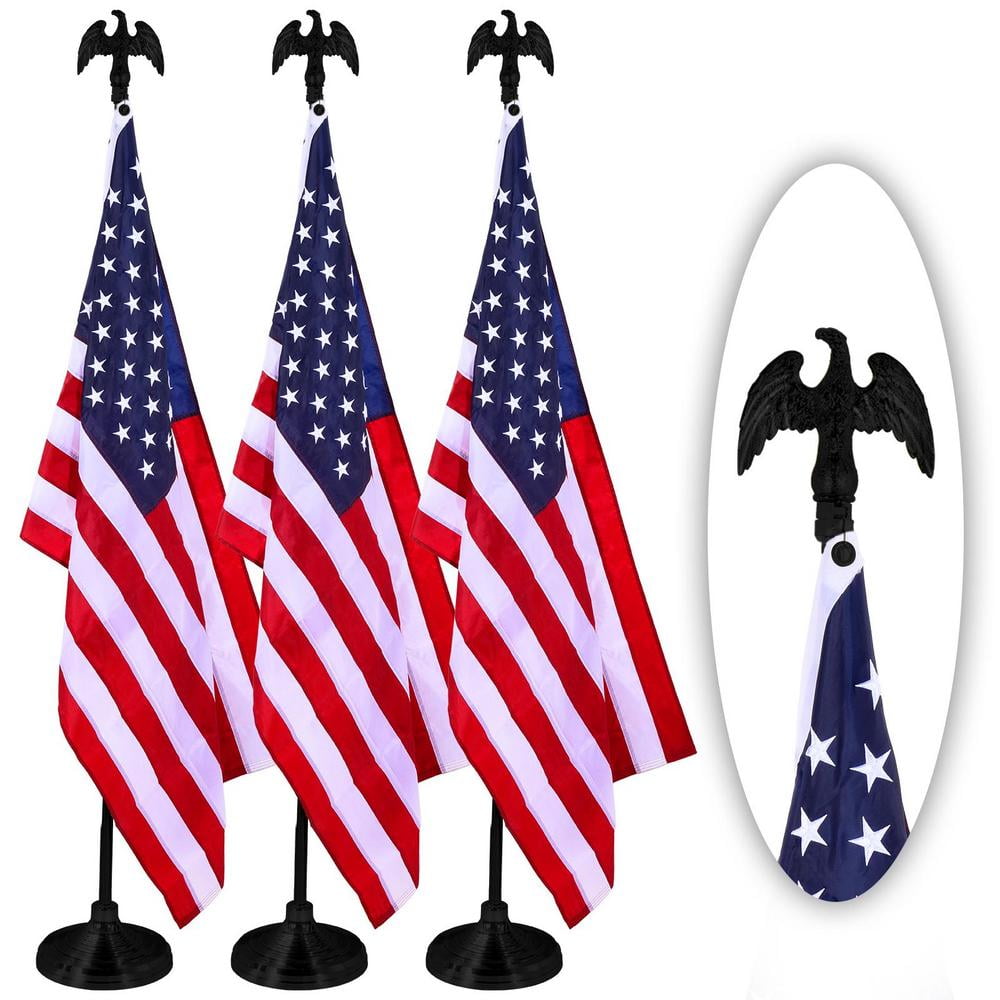 Indoor Flag Pole with Base | Telescoping Aluminum Commercial Indoor ...
