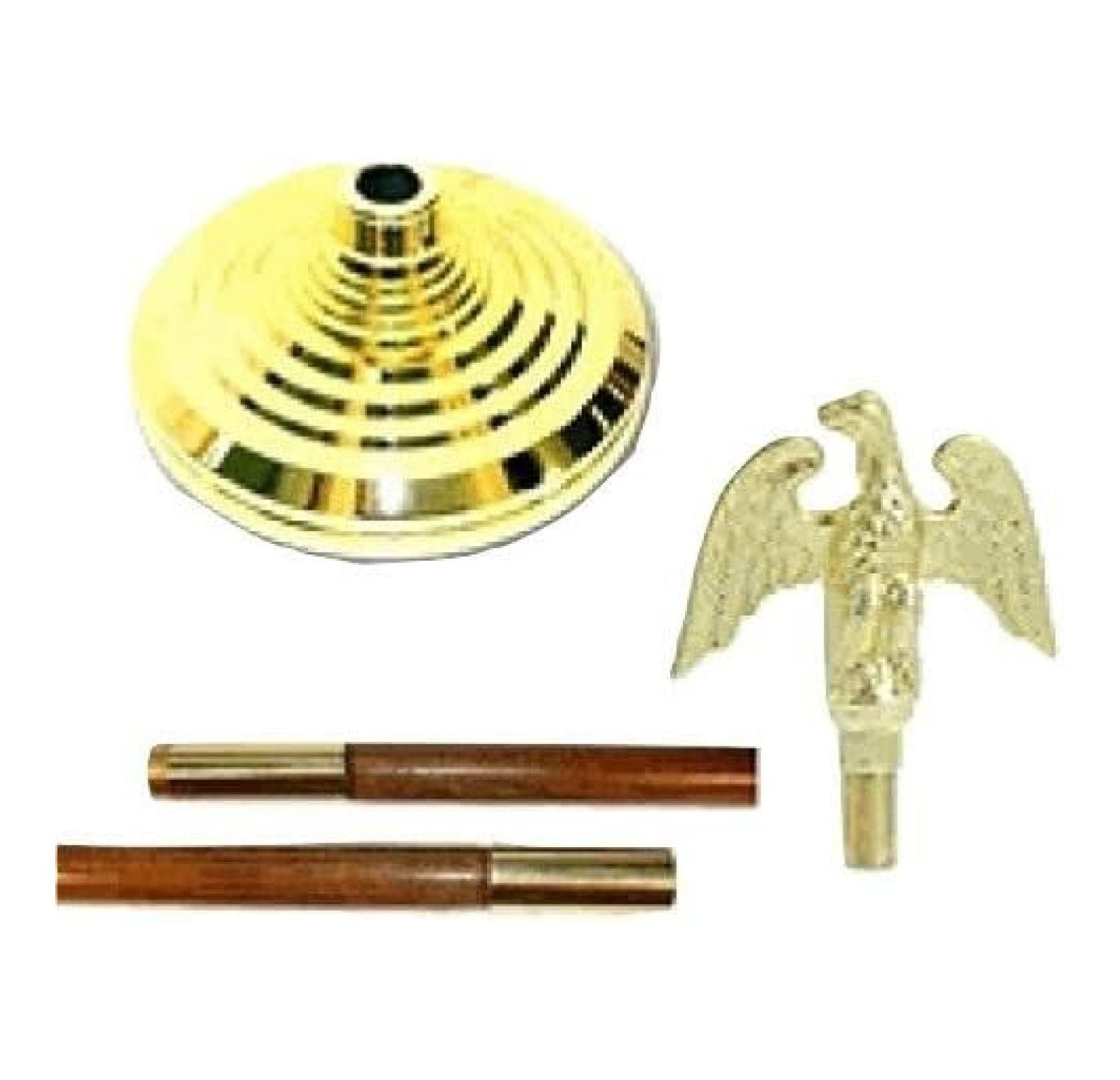 Indoor Flagpole Kit Parade Set with Eagle, 7ft Oak Pole and Tassel No ...