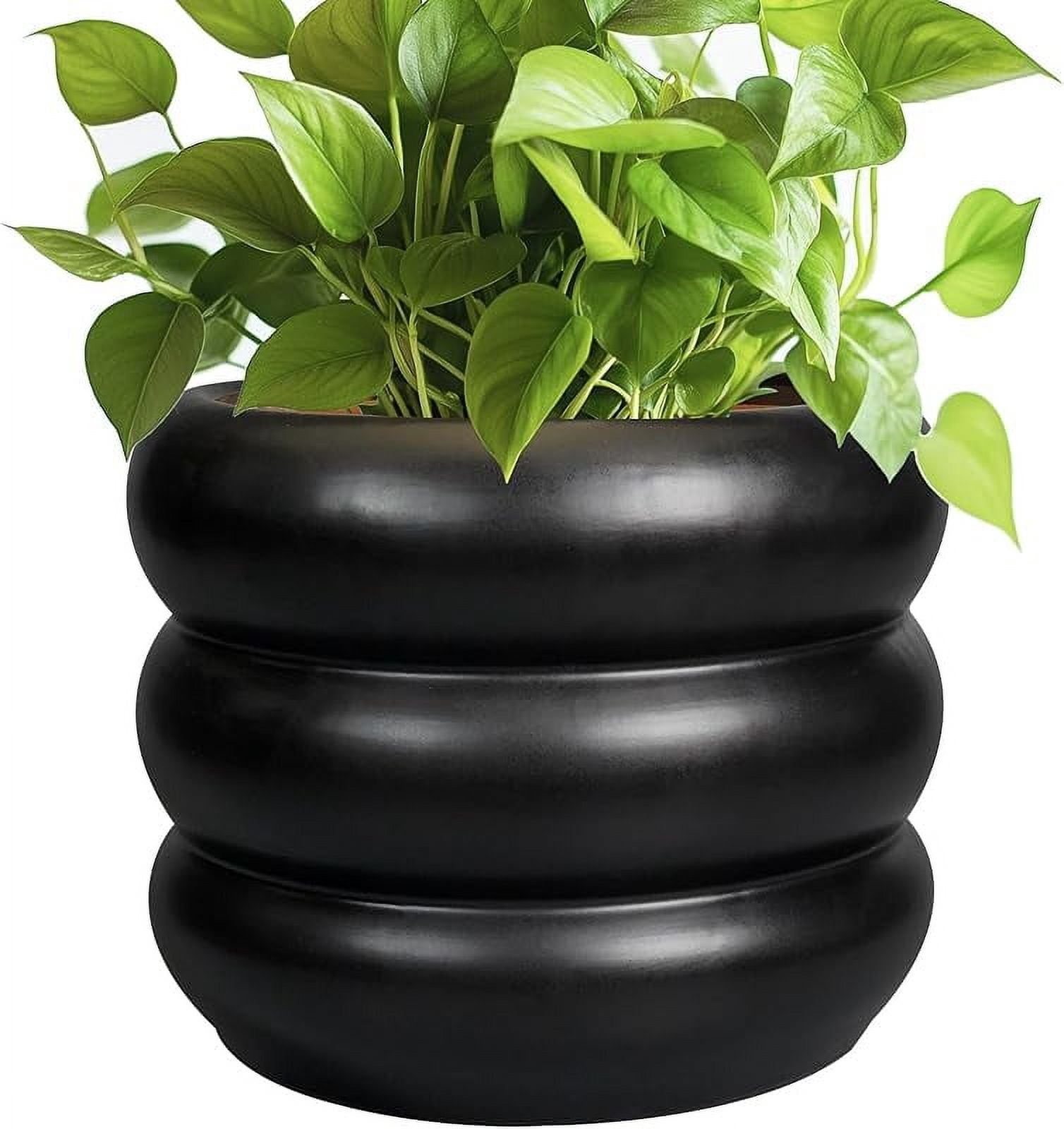 Indoor Flower Pot with Drainage Hole Outdoor Flower Pot Round Flower ...