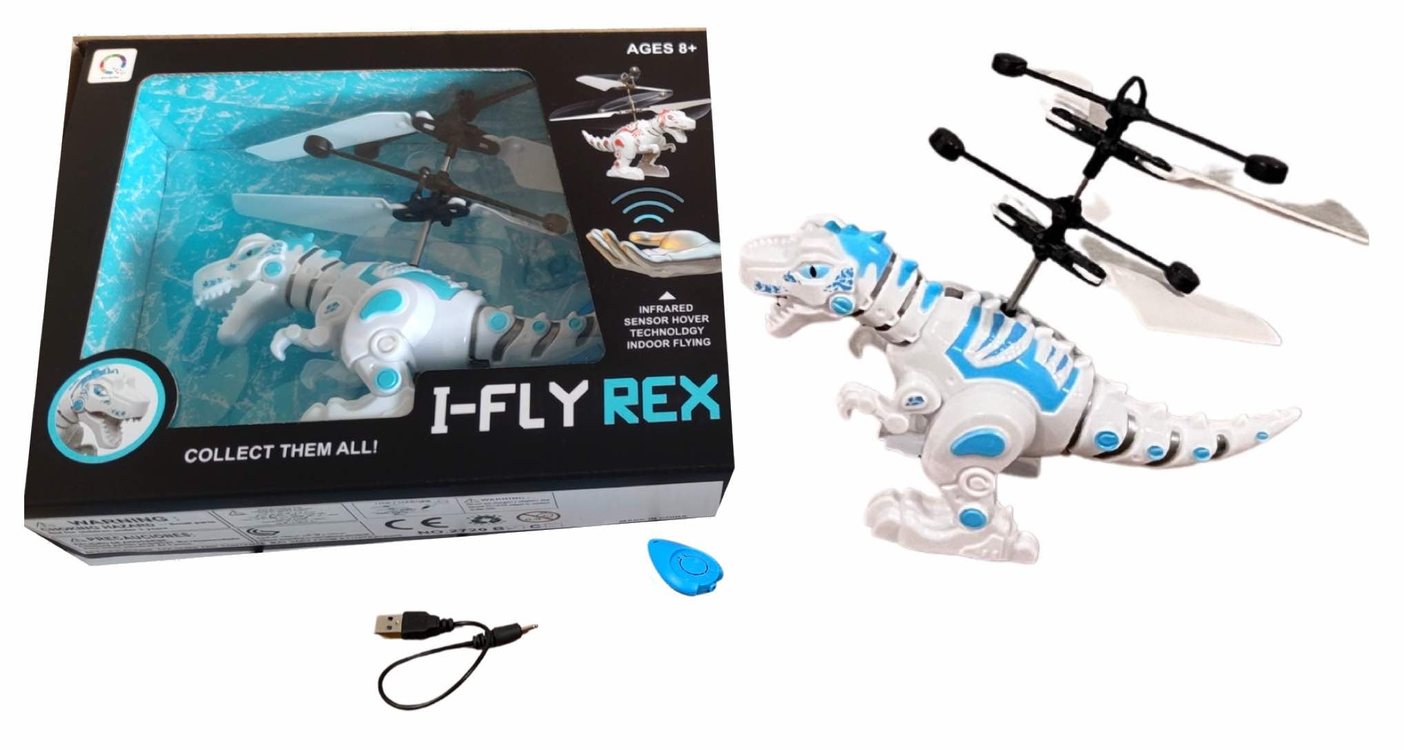 "iHcrafts Indoor Flying Dinosaur Toy, Infrared Sensor Hover, Remote ...