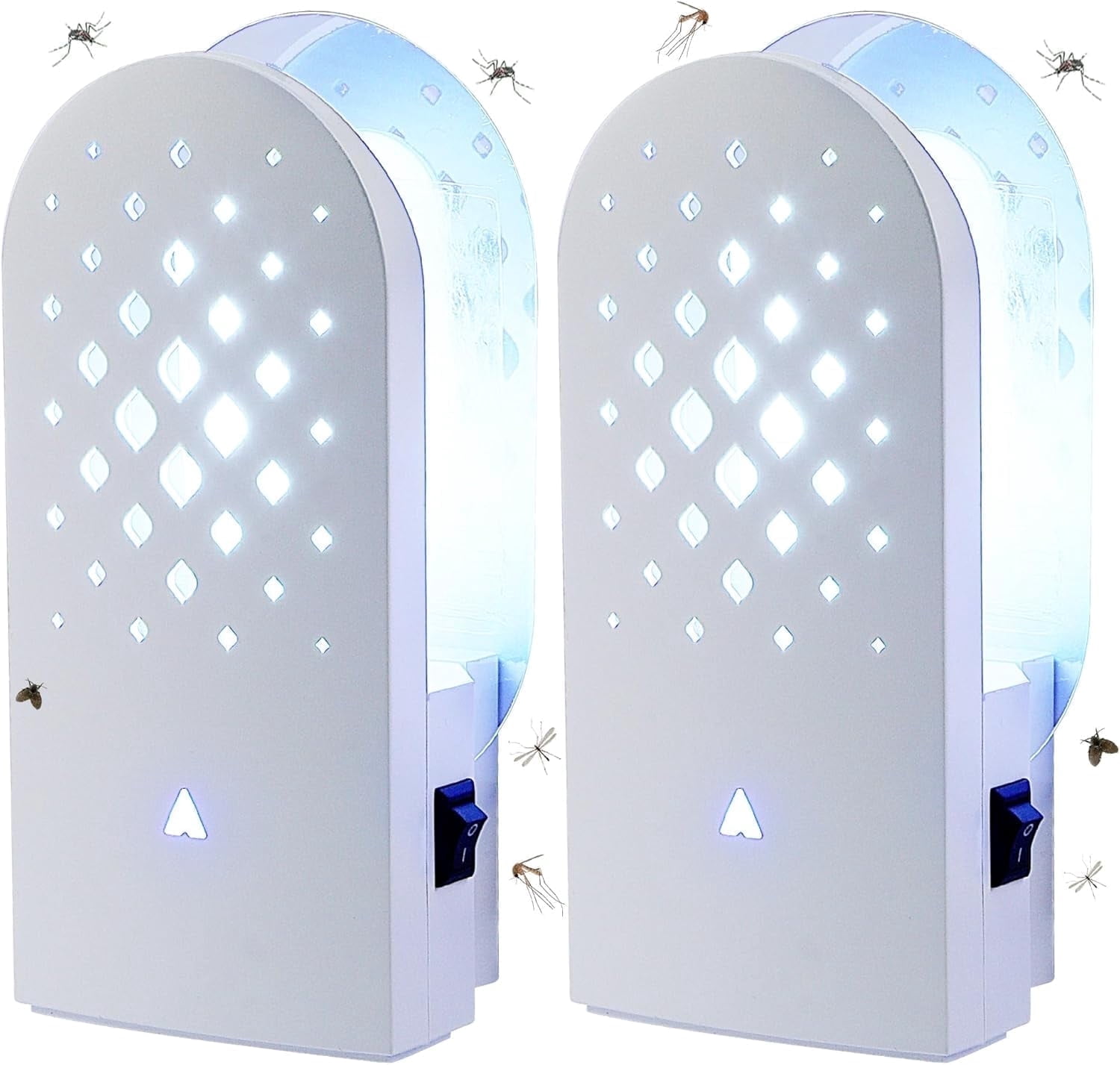 Indoor Flying Insect Trap 2 Packs Plug-in Bug Light Catcher with 10 ...