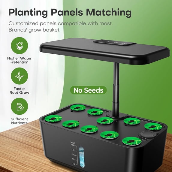 Indoor Garden Hydroponics Growing System: 10 Pods Plant rmination Kit ...