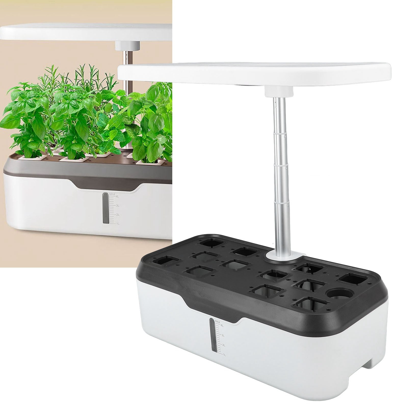 Indoor Garden System: LED Grow Light, 12 Pods, Efficient Hydroponics ...
