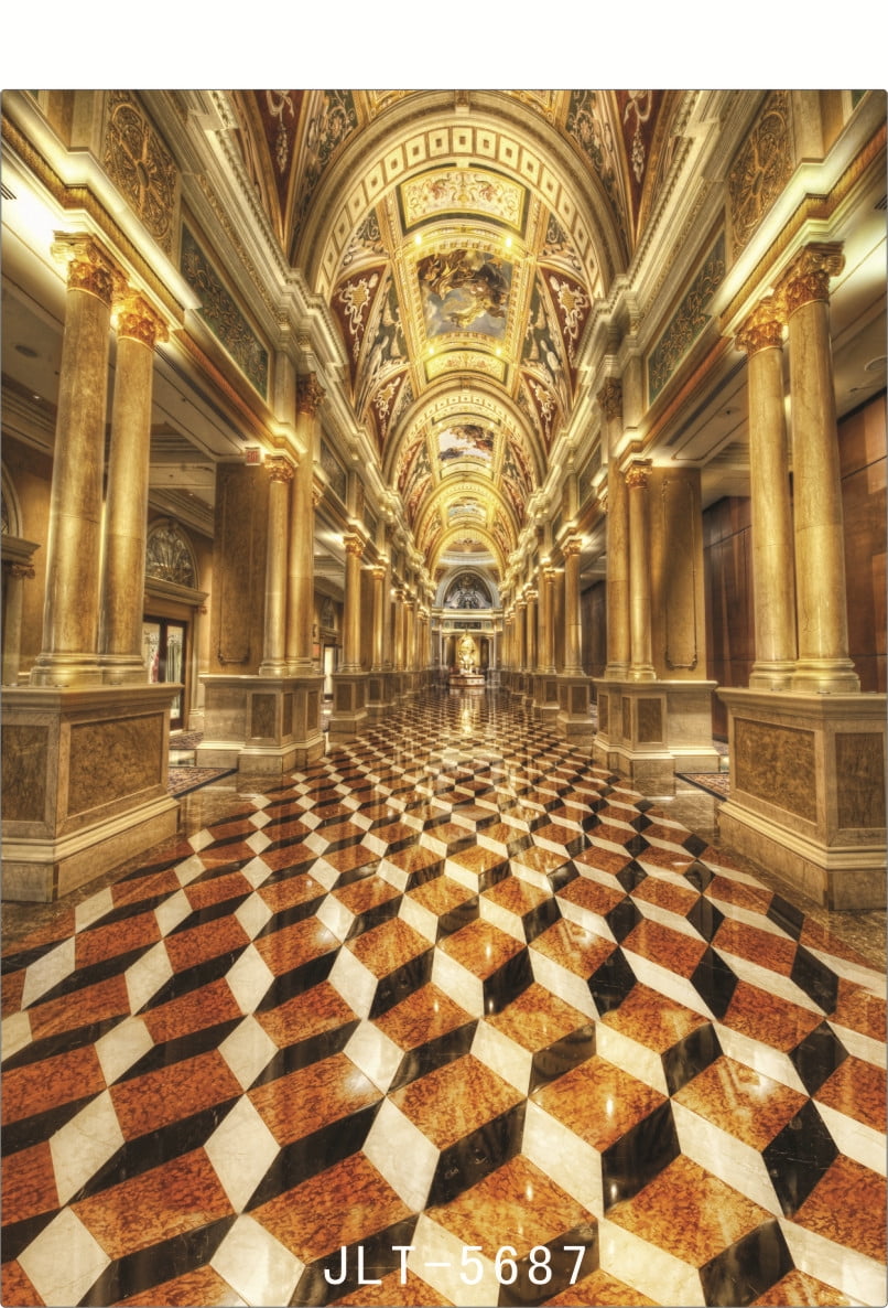 Indoor Golden Hall Fabric Cloth Custom Photography Backdrop Prop Photo ...