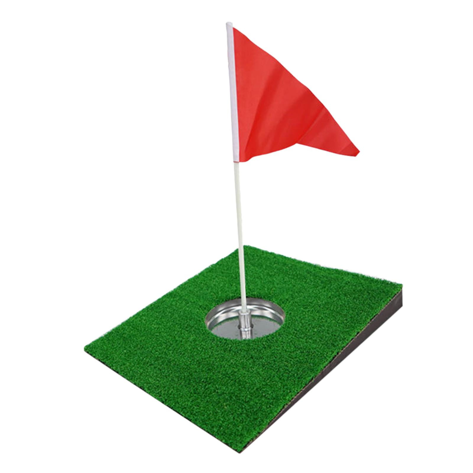 Indoor Golf Putting Green Cup Practice with Red Flag Putter Trainer ...