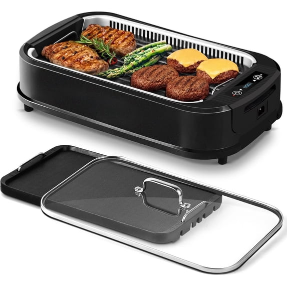 Indoor Grill, Grill Indoor, 1500W Electric Grill Griddle Korean BBQ ...