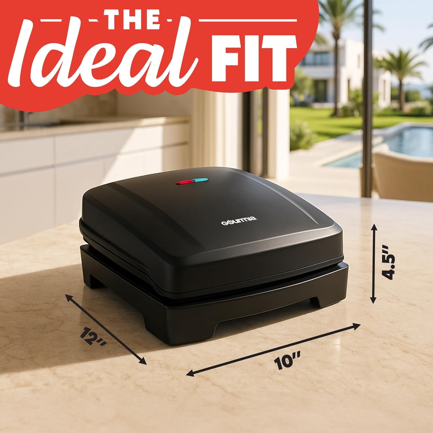Indoor Grill & Maker – 4 Serving Contact or Open Grill, Nonstick ...