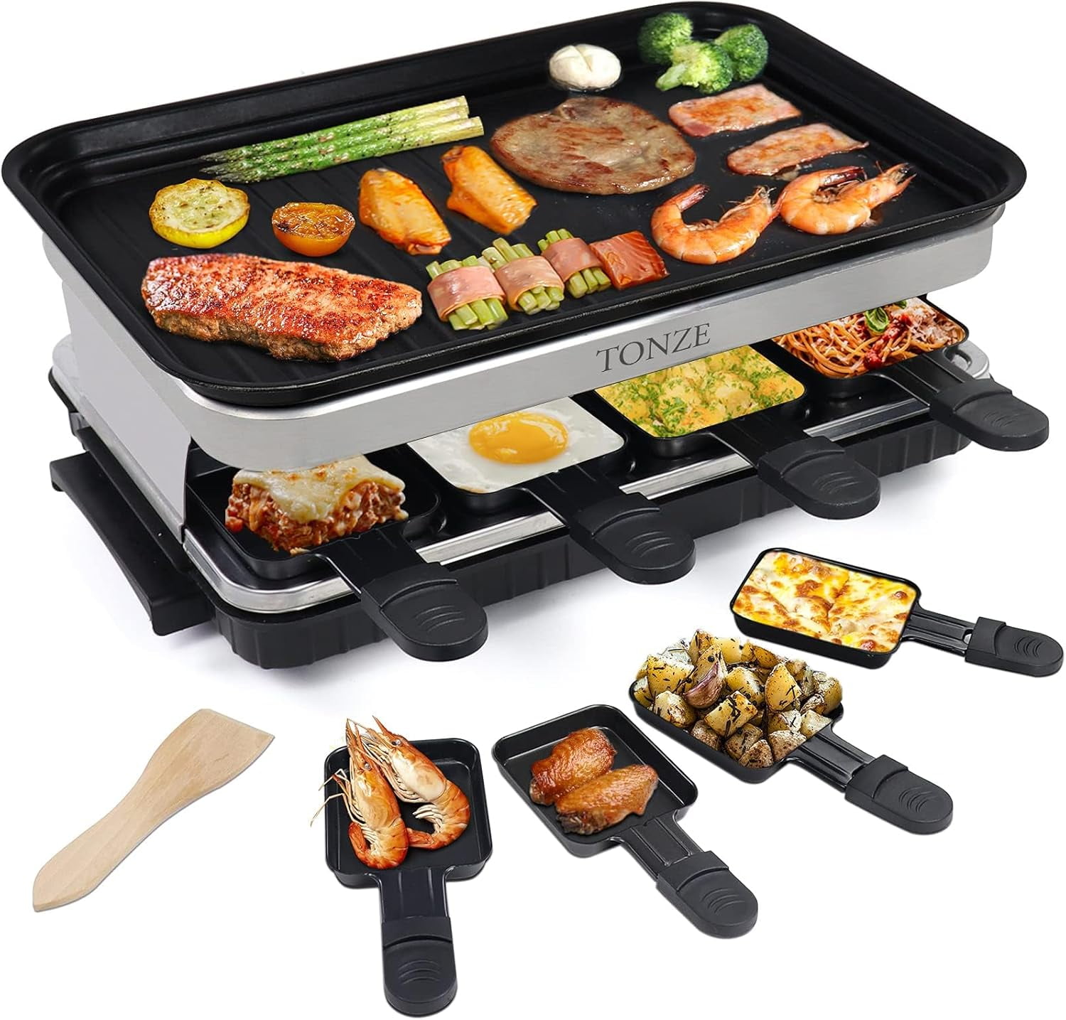 Indoor Grill Smokeless Korean BBQ Grill 2 IN 1 Griddle Electric Grill ...