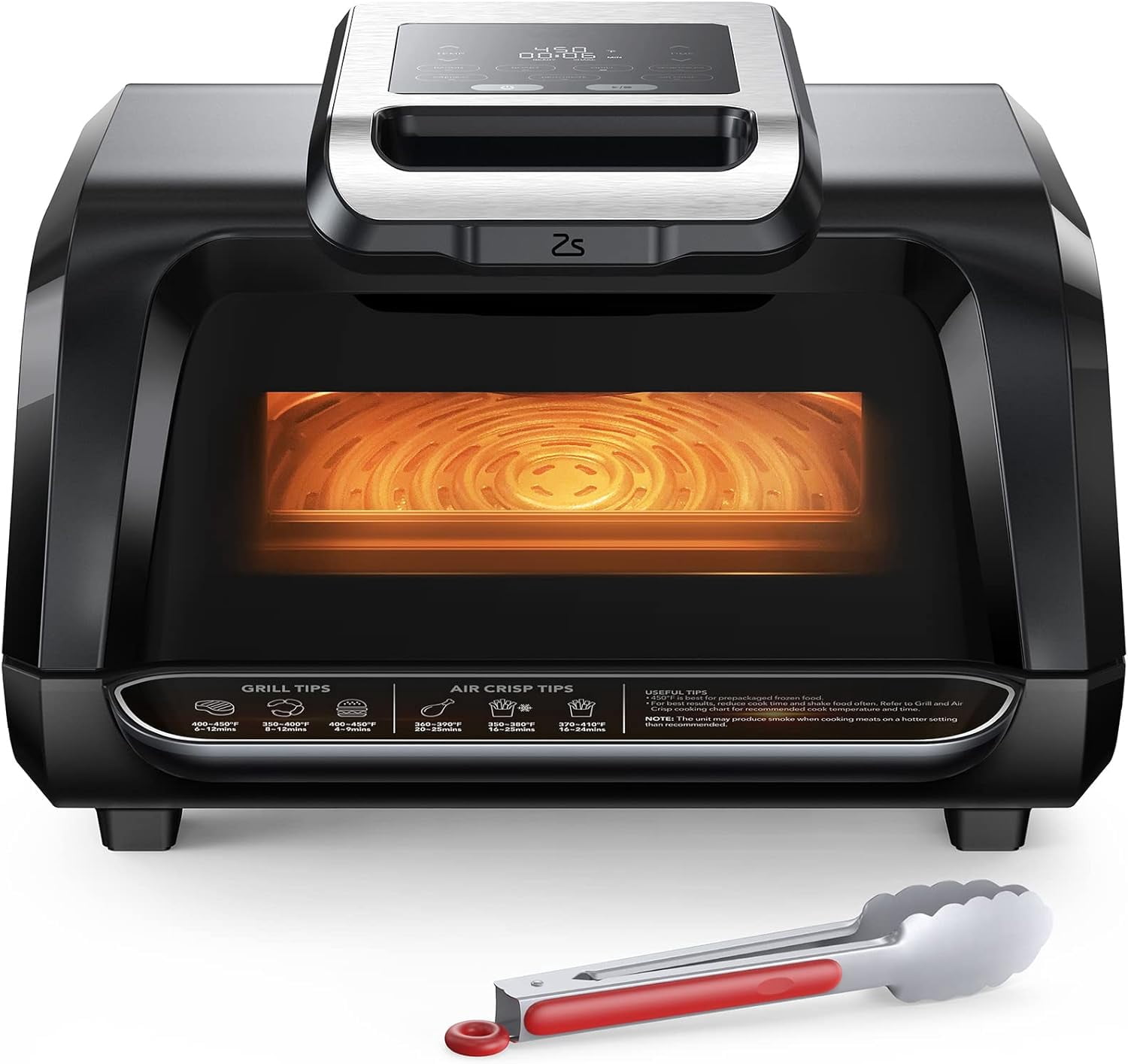 Indoor Grill and Air Fryer Combo, 7-Function Smokeless Electric Grill ...