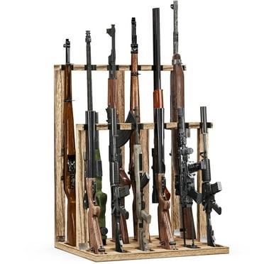 RUGGED GEAR FLOOR MOUNT GUN RACK BLACK METAL UNIVERSAL - Walmart.com