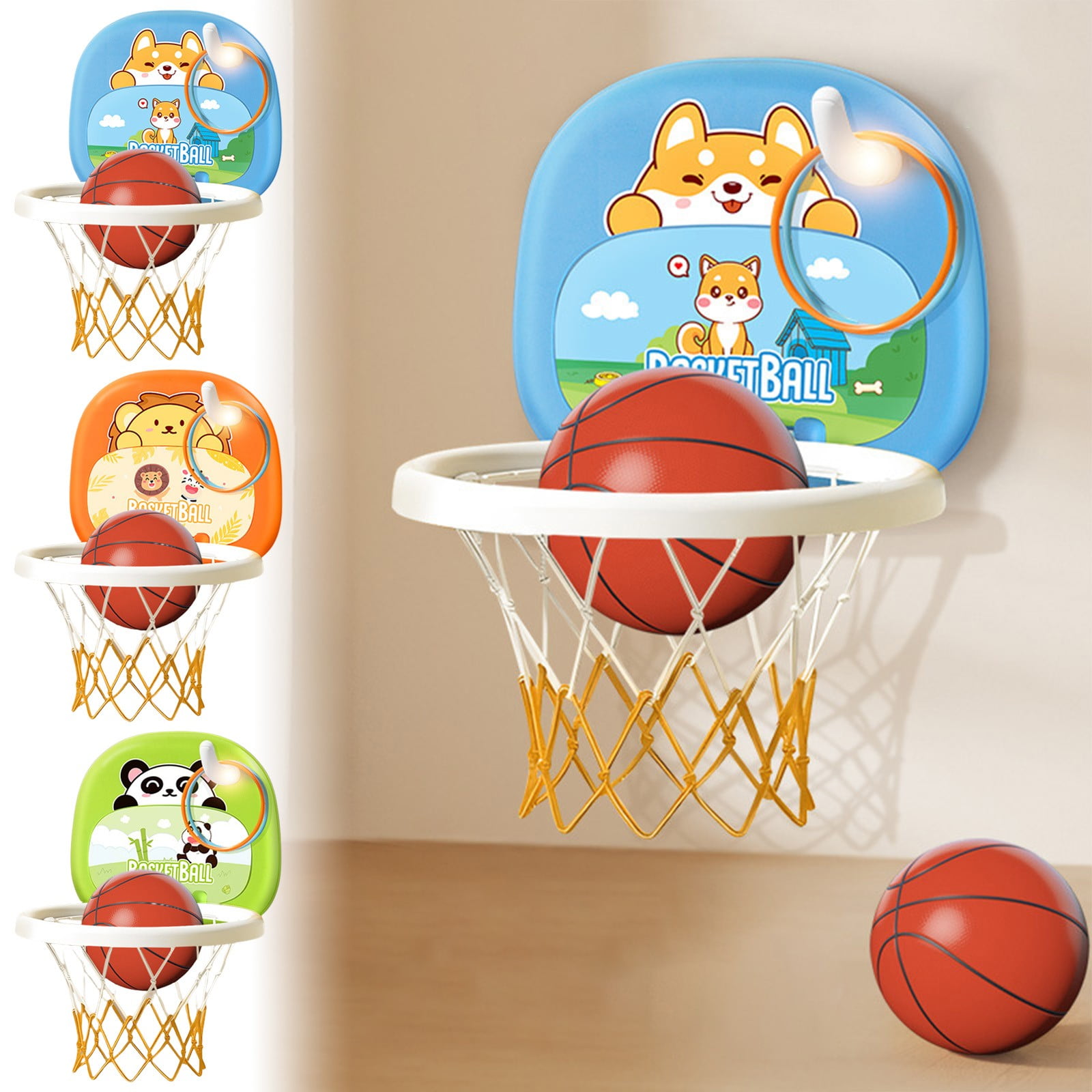 Indoor Hanging Basketball Hoop for Toddlers 1-3 Years Old - Baby ...