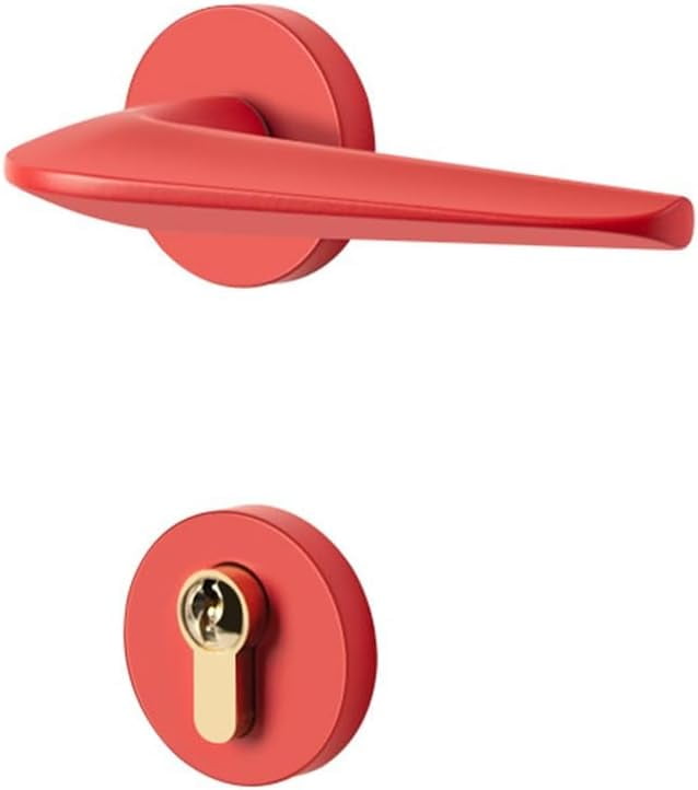 Indoor Home Bedroom Mute Door Lock Color Red Door Lock Solid Wood Door ...