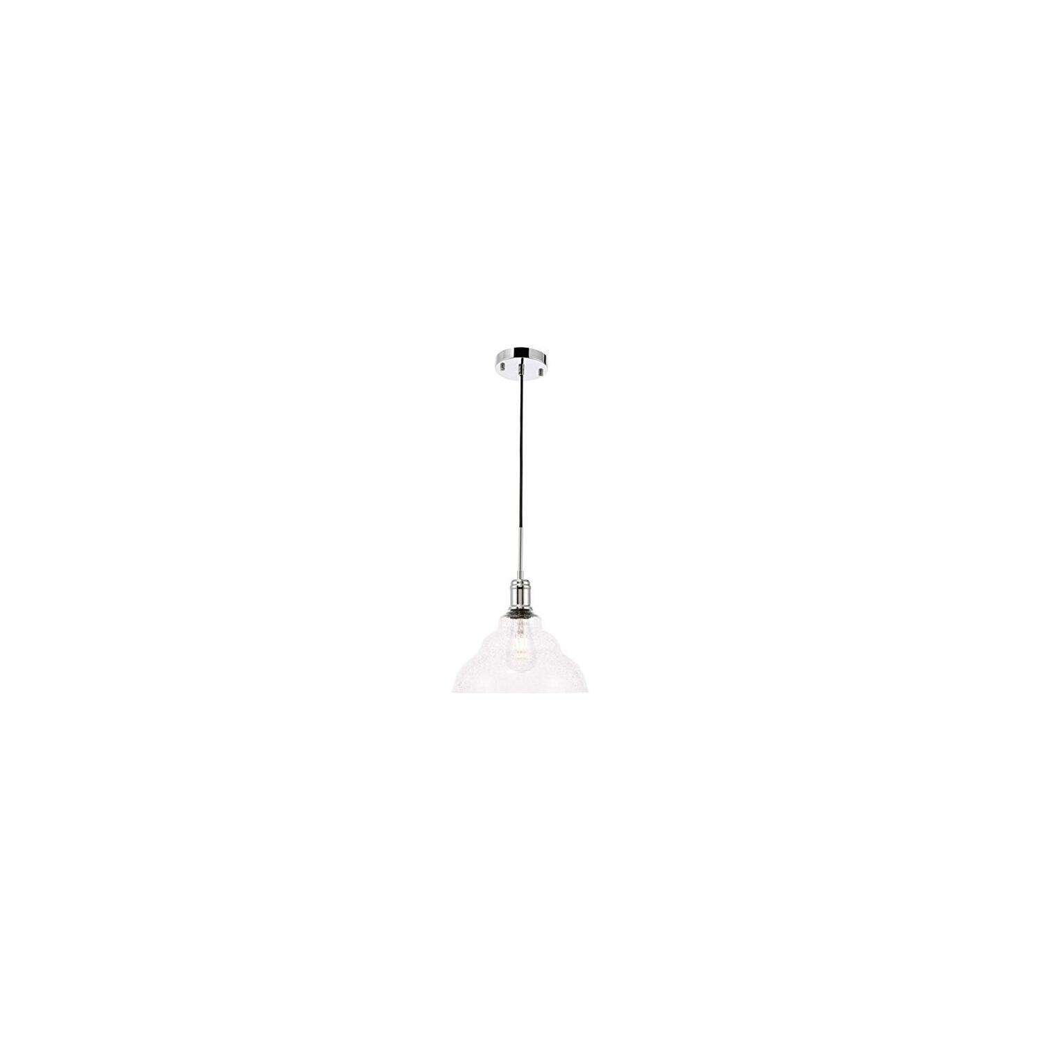 Indoor Home Decorative Gil 1 Light Chrome and Clear Seeded Glass ...