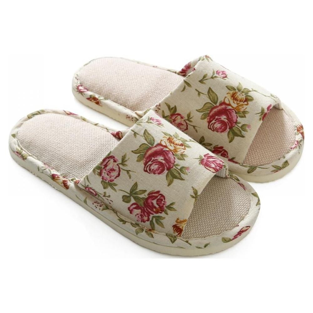 Indoor Home Garden Household Linen Slippers for Men and Women - Walmart.com