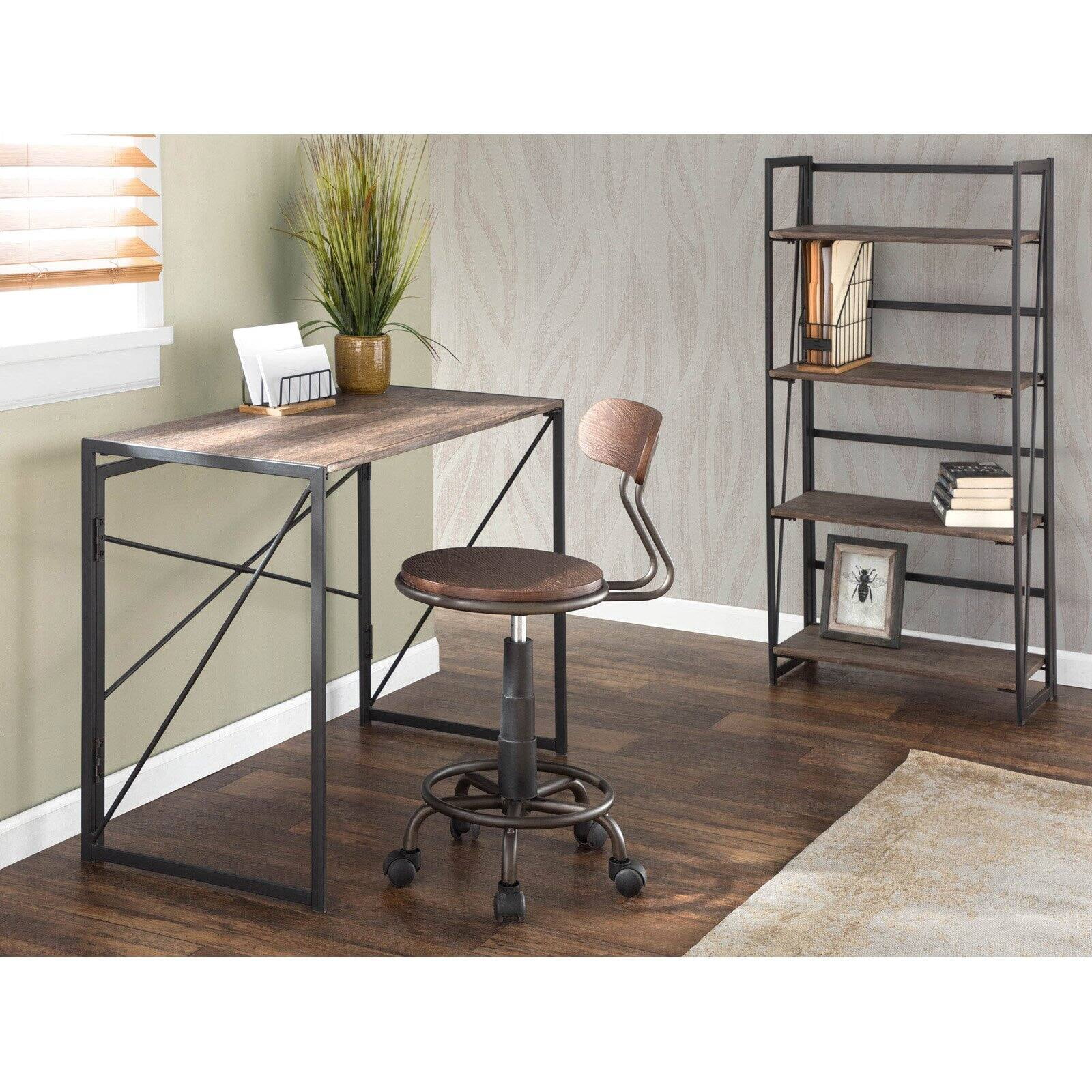 Indoor Home Office Furniture Dakota Industrial Office Desk In Black ...