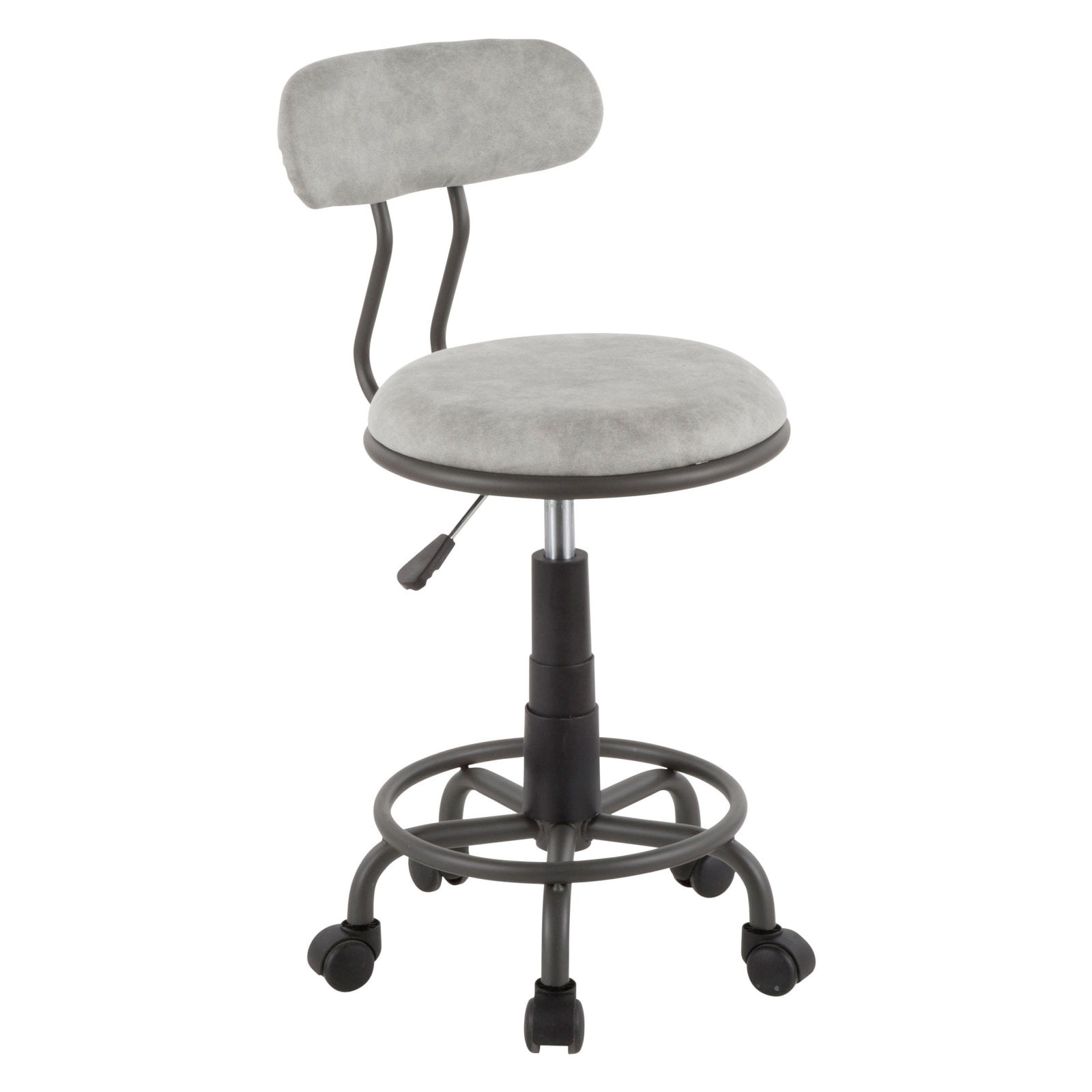 Indoor Home Office Furniture Swift Industrial Task Chair In Grey Metal ...