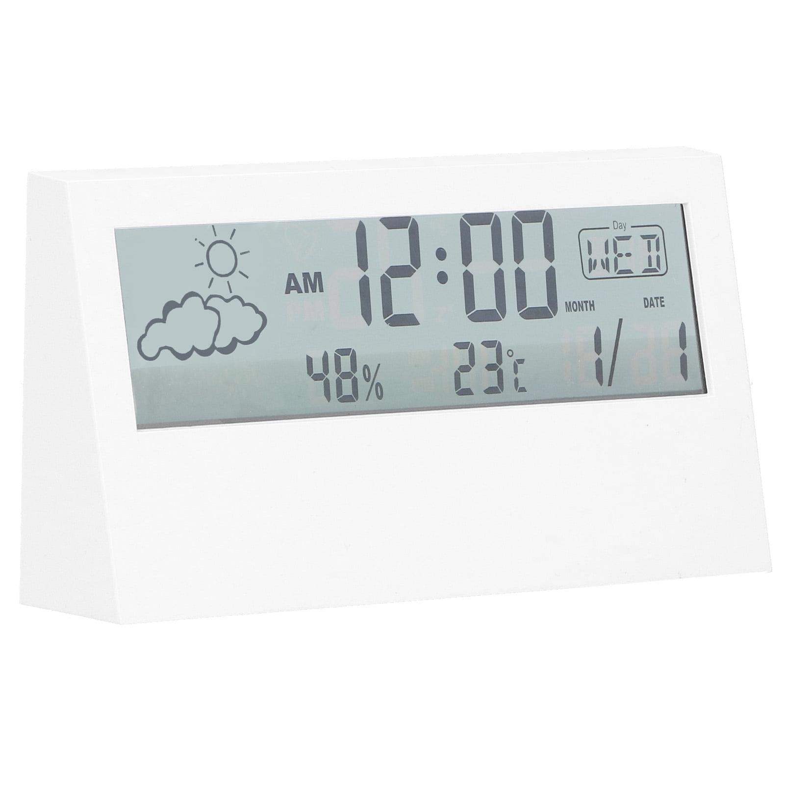 Indoor Hygrometer Thermometer Modern Electronic Alarm Clock Humidity ...