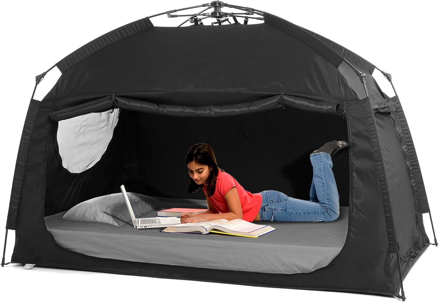 Indoor Instant Privacy Bed Tent for Sleeping,Quick Set-up Bed Canopies ...