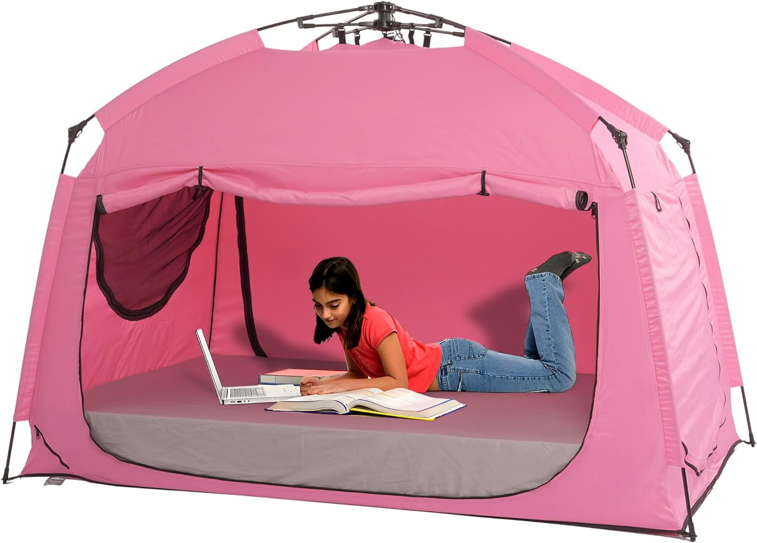 Indoor Instant Privacy Bed Tent for Sleeping,Quick Set-up Bed Canopies ...