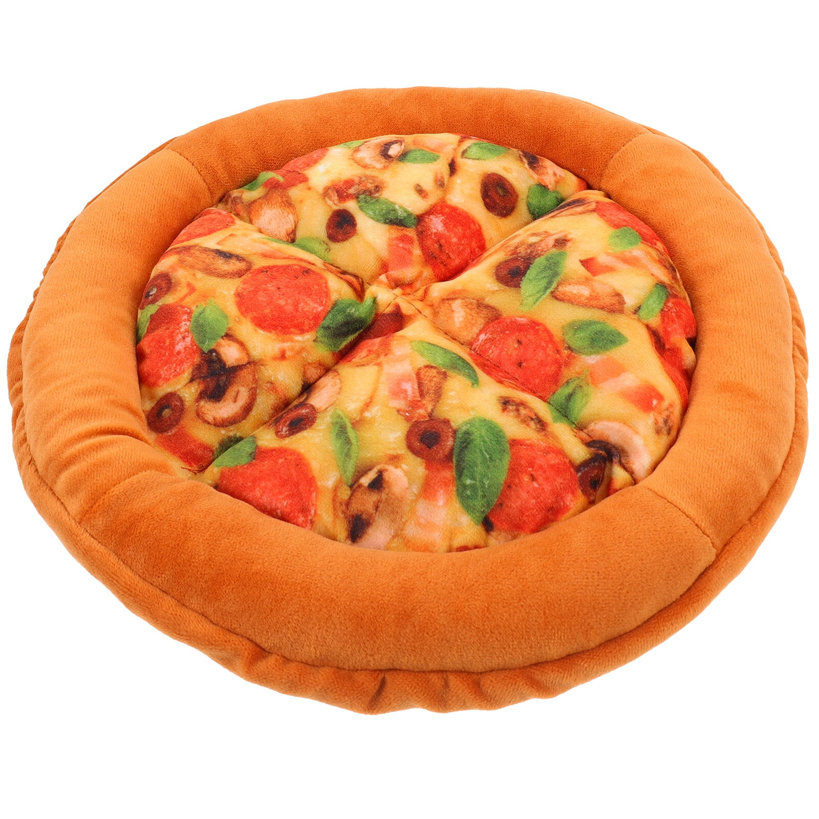 Indoor Kitten Warm Bed Cat Sleeping Mat Pizza Shaped Toy Squeaky Toy ...
