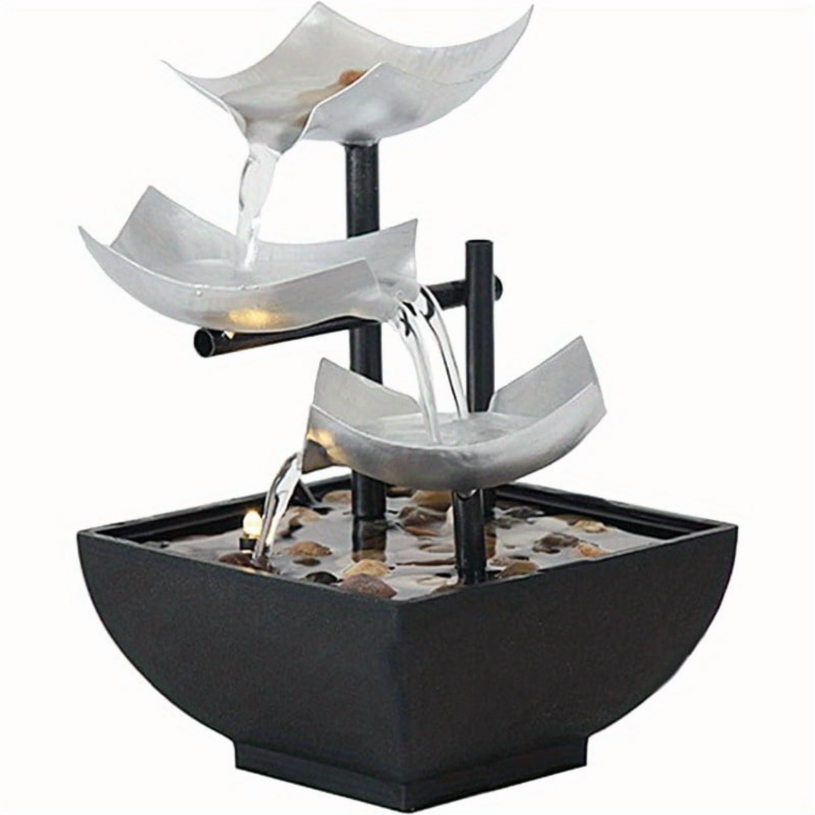 Indoor LED Table Fountain, Waterfall Fountain Table Decor, Relaxation ...
