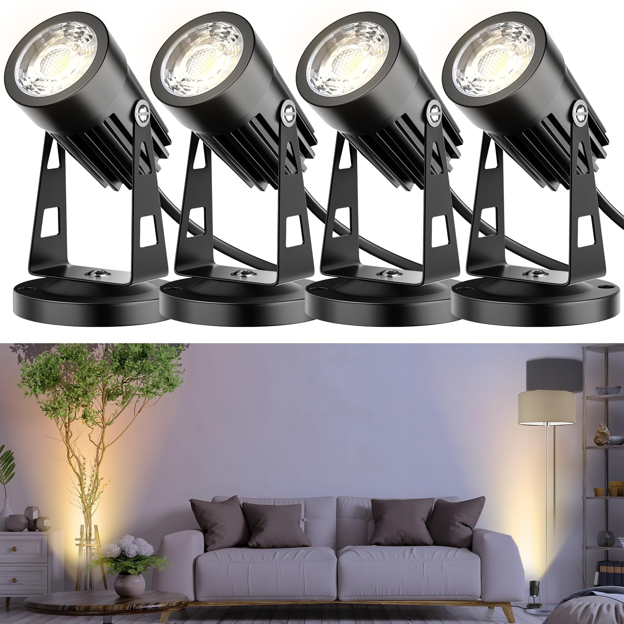 Indoor LED Uplighting Indoor 3W Up Lights Floor Spotlight 3000k Warm ...
