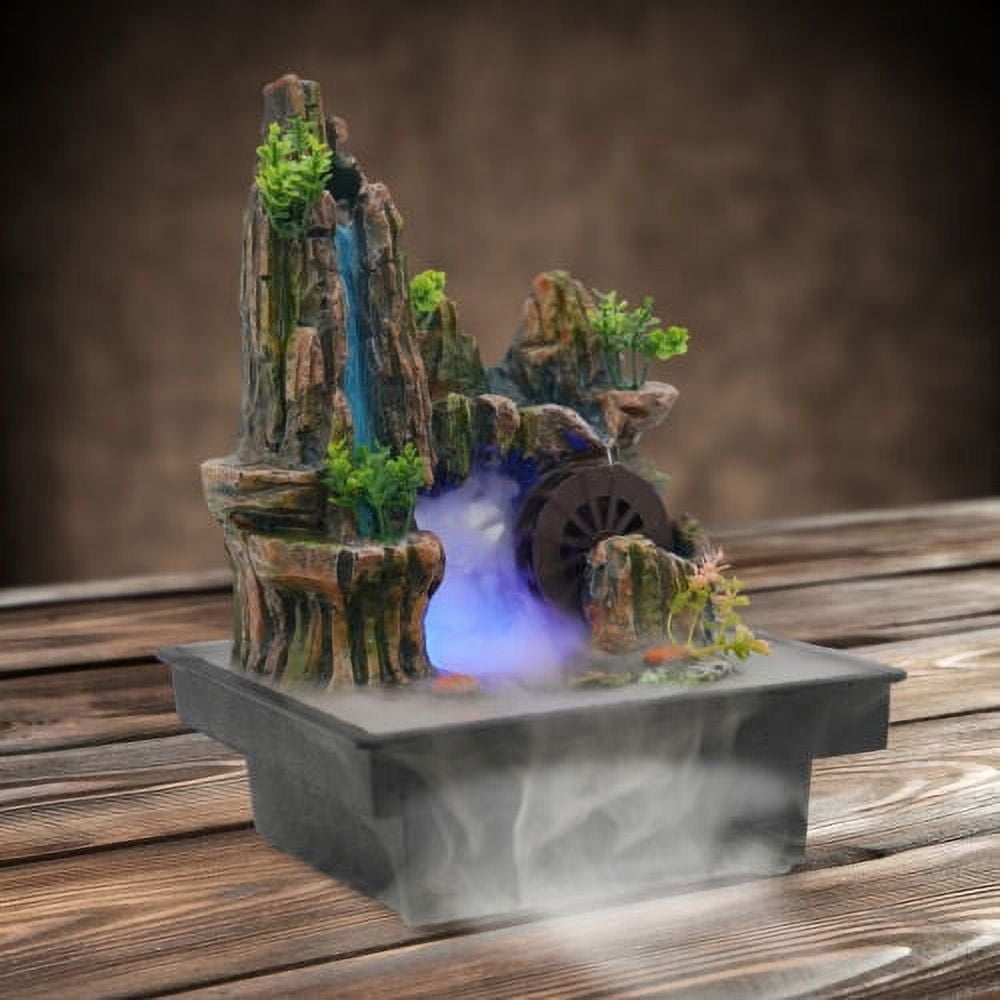 Indoor LED Waterfall Desktop Fountain Atomizer for Home Office ...