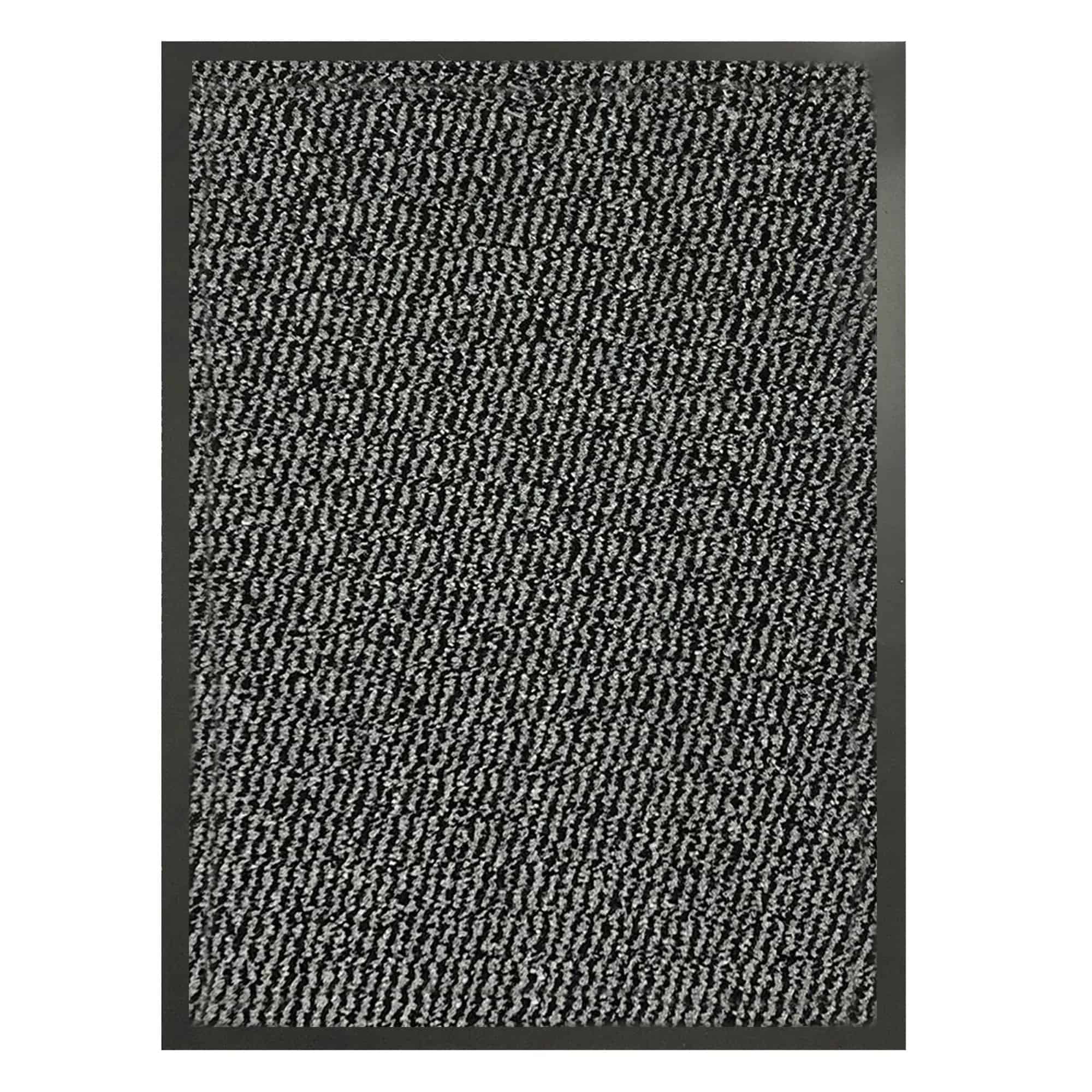 Heavy-Duty Gray Rubber Door Mat - 48" x 32", Non-Slip Backing, Low ...