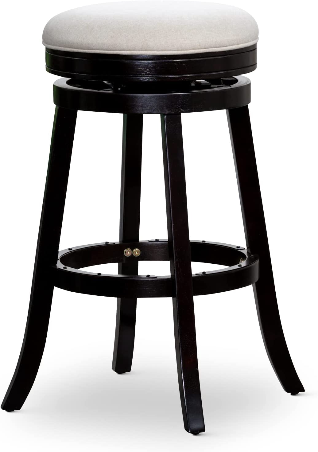 Indoor Living Creede Backless Swivel Stool Weathered Gray Finish 30 ...
