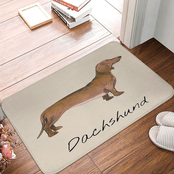Indoor Mat for Back Door Dachshund Dog Doormat Bedroom Printed Soft ...