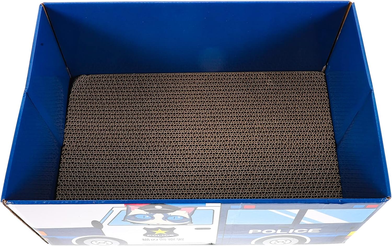 Indoor Mat Cat Scratcher Cardboard Scratching Pads Bed Police Car ...