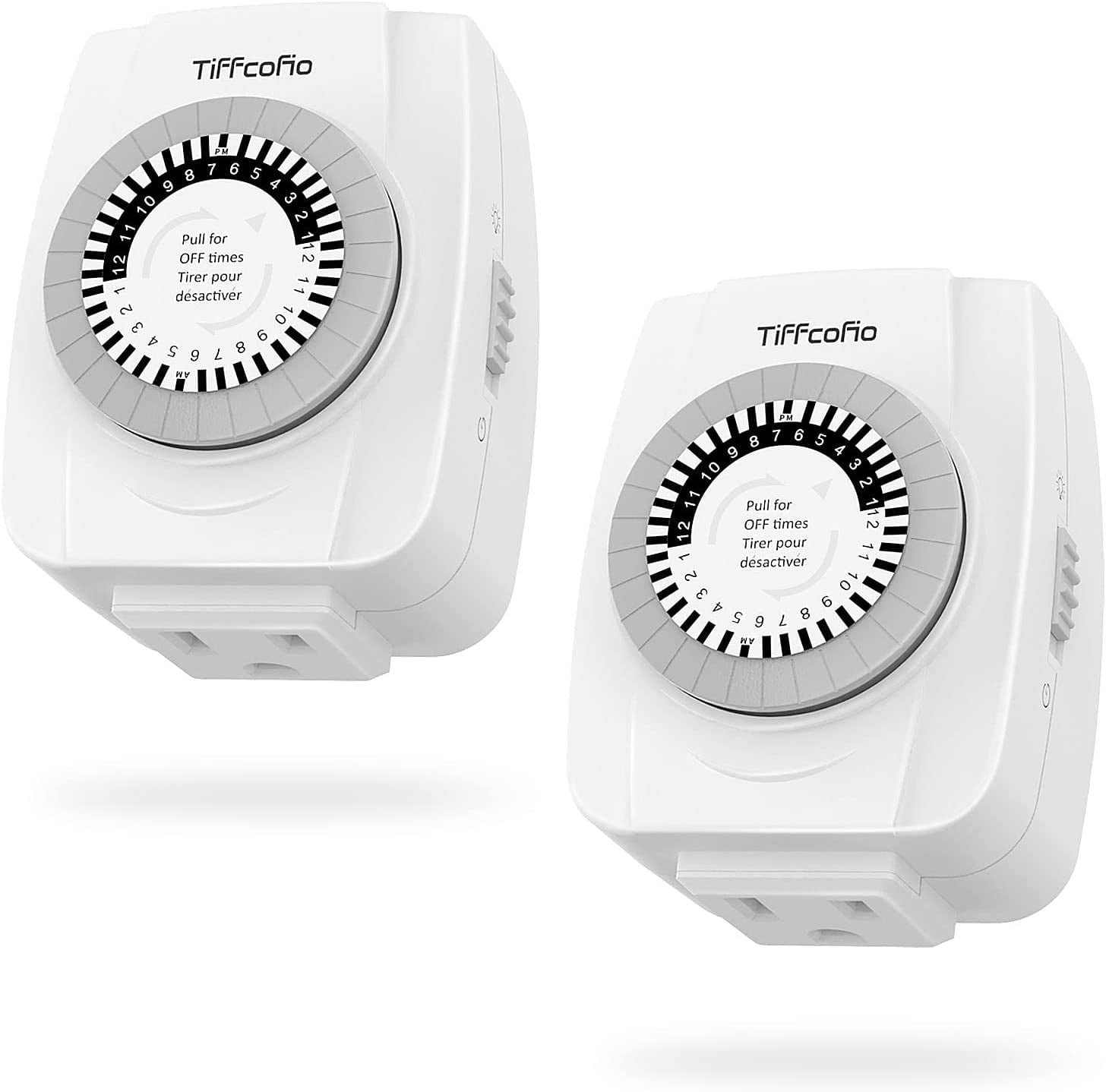 Indoor Mechanical Outlet Timer, 3 Prong Timers for Electrical Outlets ...