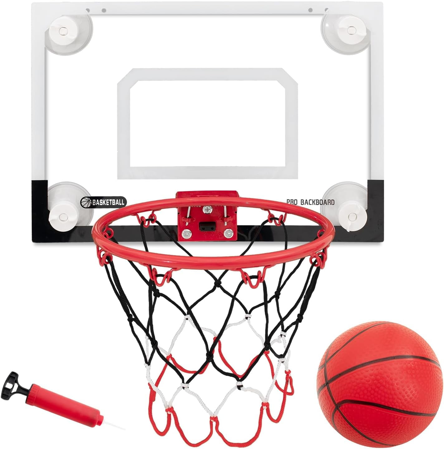 Indoor Mini Basketball Hoop Backboard with Strong Suction Cup for Kids ...