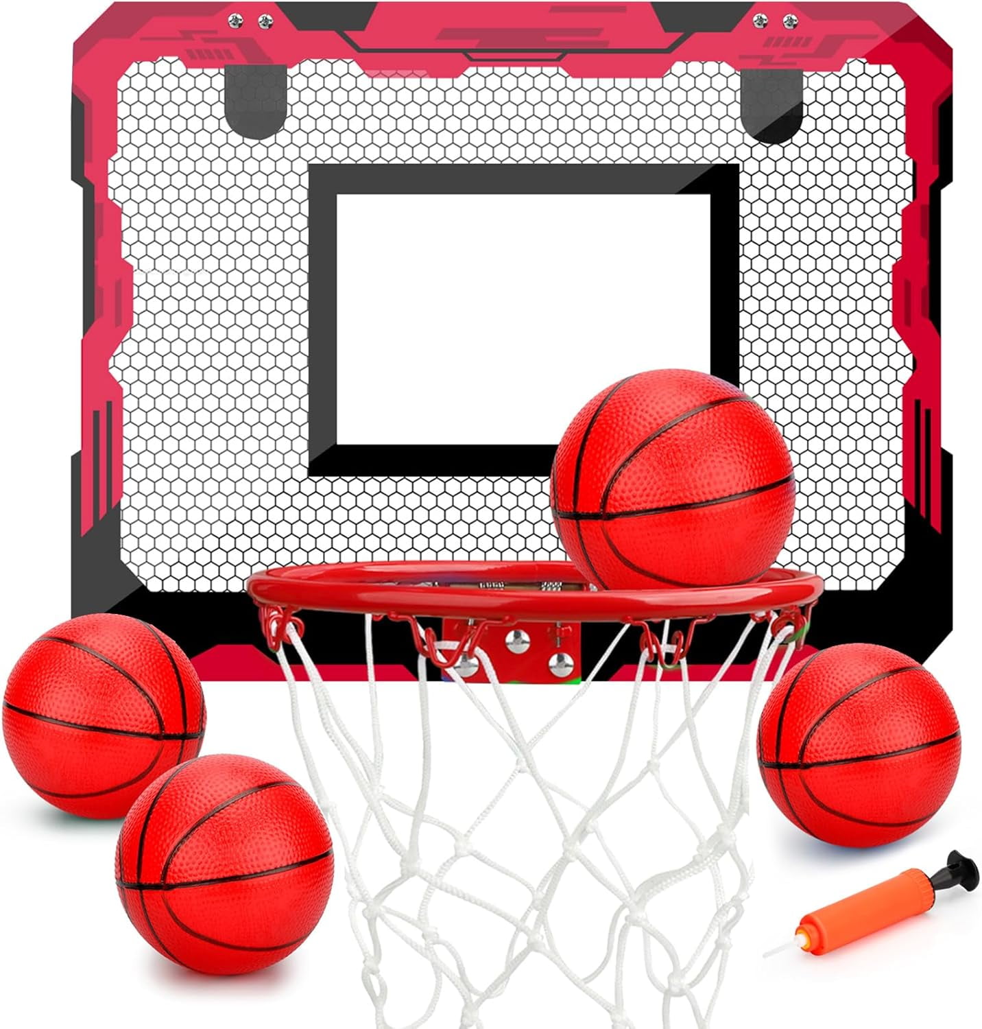 Indoor Mini Basketball Hoop Set, Upgrade Wall Mount Basketball Hoop for ...