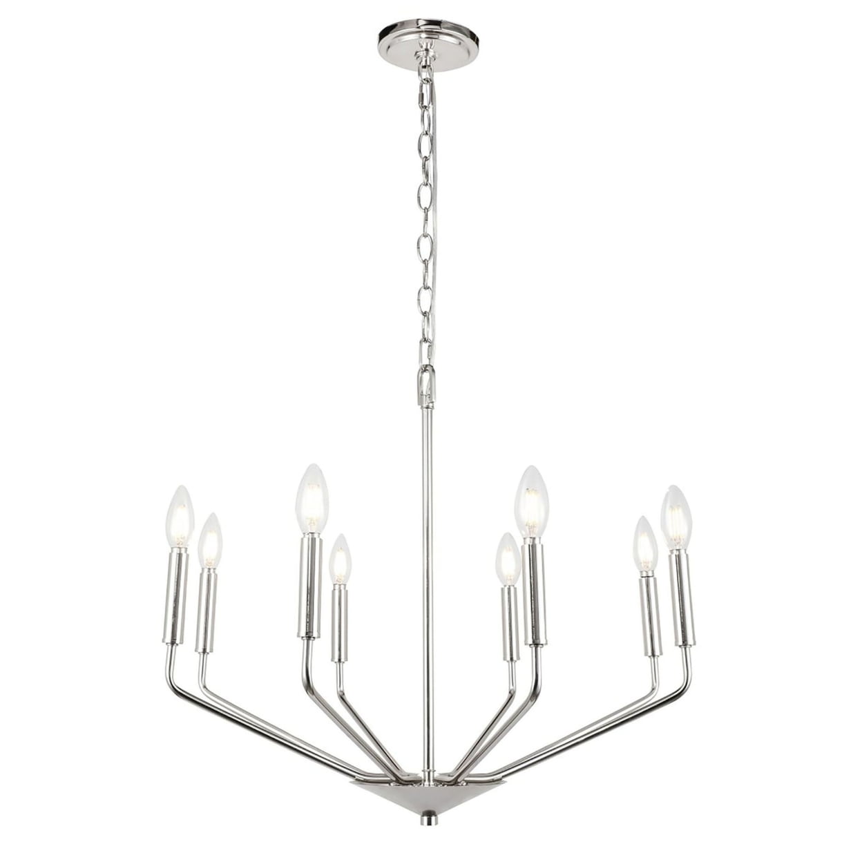 Indoor Modern Home Decorative Bright Ceiling Enzo 8 Light Chrome ...