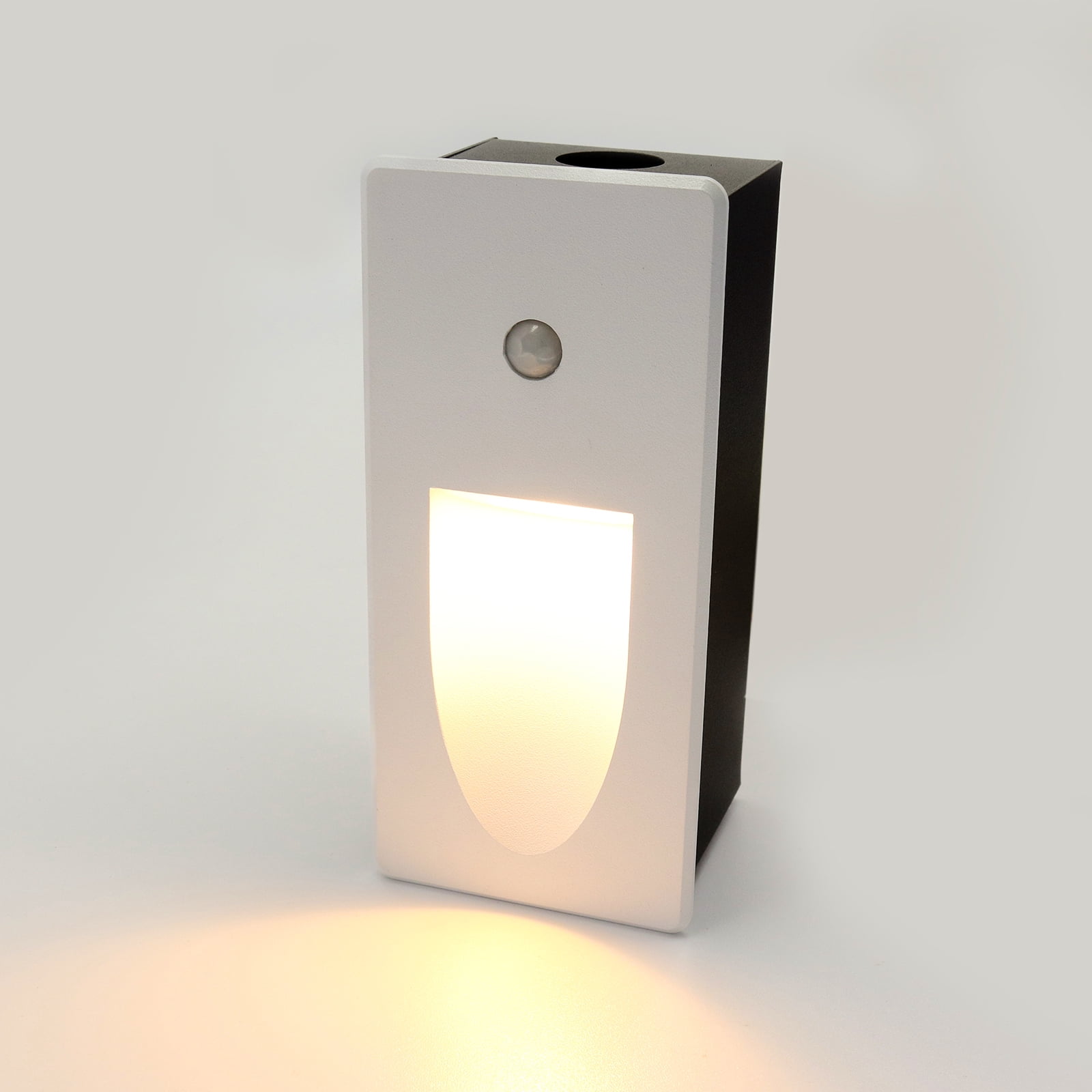 Indoor Motion Sensor Stair Light, 3CCT Adjustable, Aluminum Rectangular ...