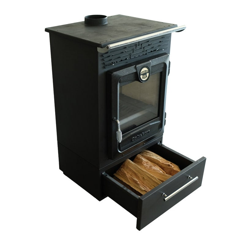 Indoor Multifunctional Wood Burning Stove with Box, Overtop Cooking ...