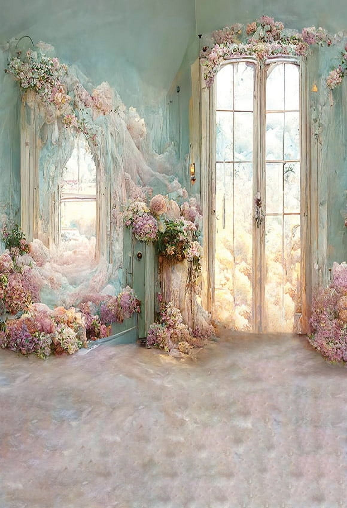 Indoor Oil Painting Flowers Window Kid Birthday Wedding Art Portrait r ...